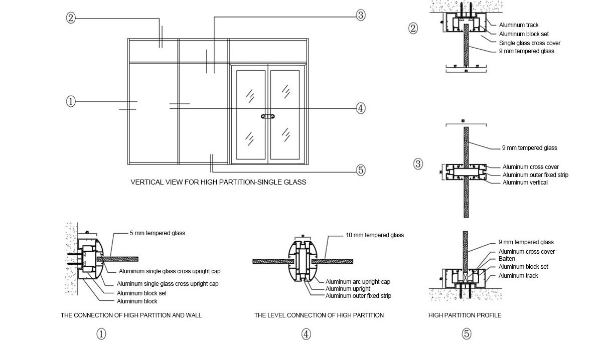 Soundproof Newest Library Glass Blind Partition - PRANCE