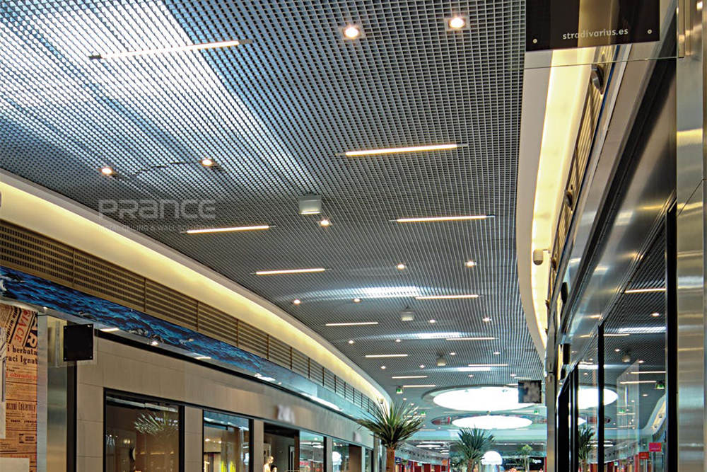 Design of Aluminum Grid Ceiling for Large Shopping Mall - PRANCE