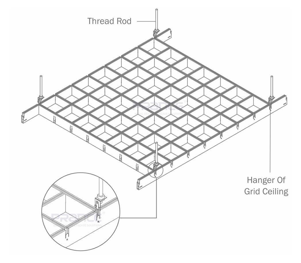 Custom Metal Open Cell Ceiling Manufacturer & Supplier - PRANCE