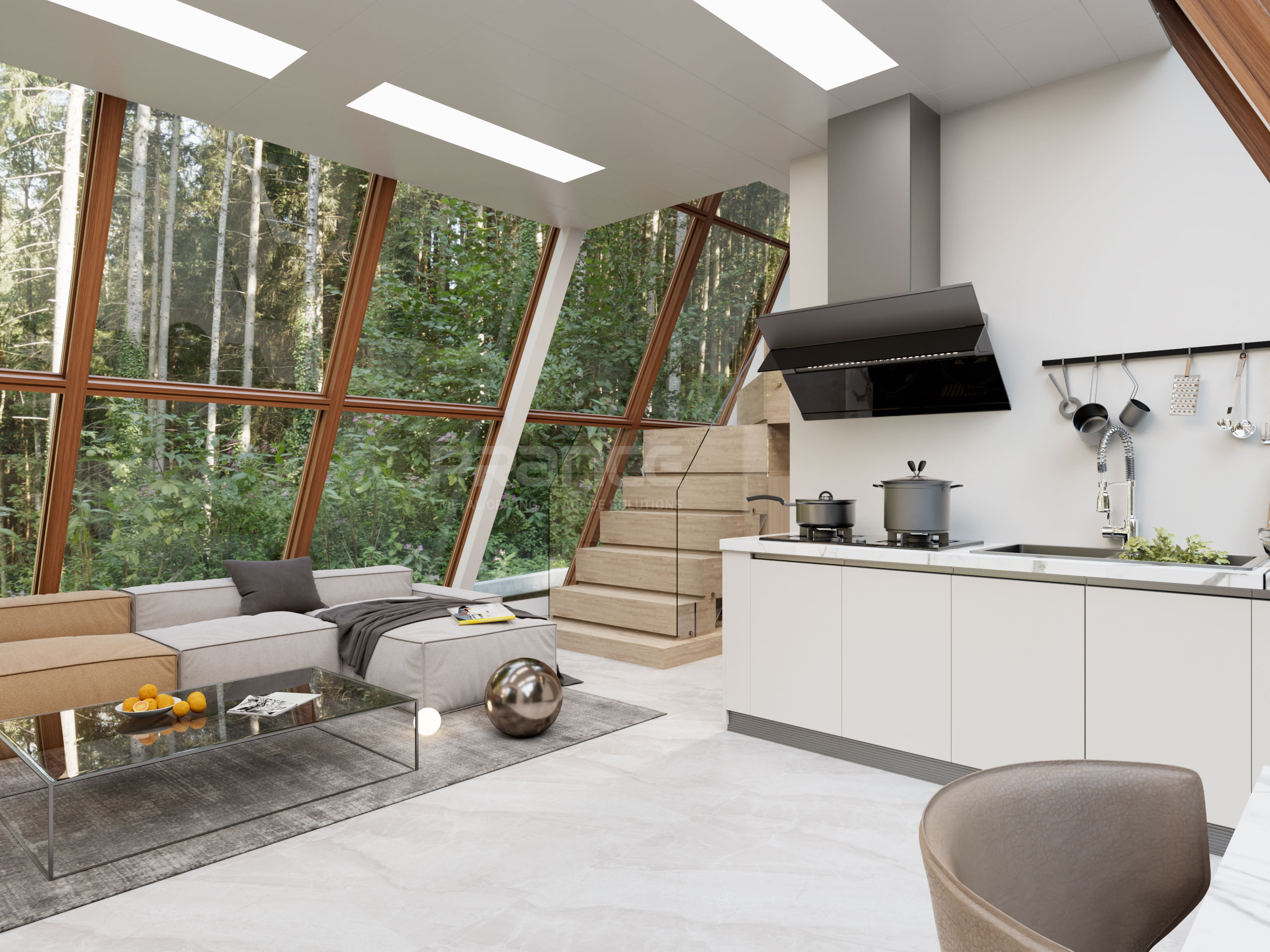 Aluminum Modular A Frame House Manufacturers - PRANCE