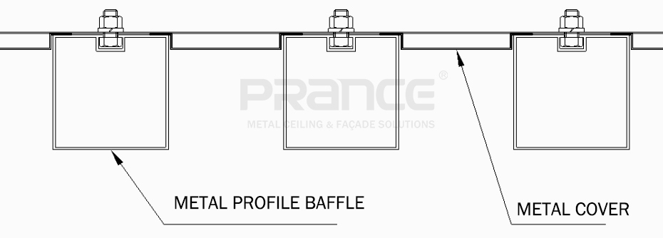 Australian Shopping Mall Profile Baffle Ceiling and Wall Cladding ...
