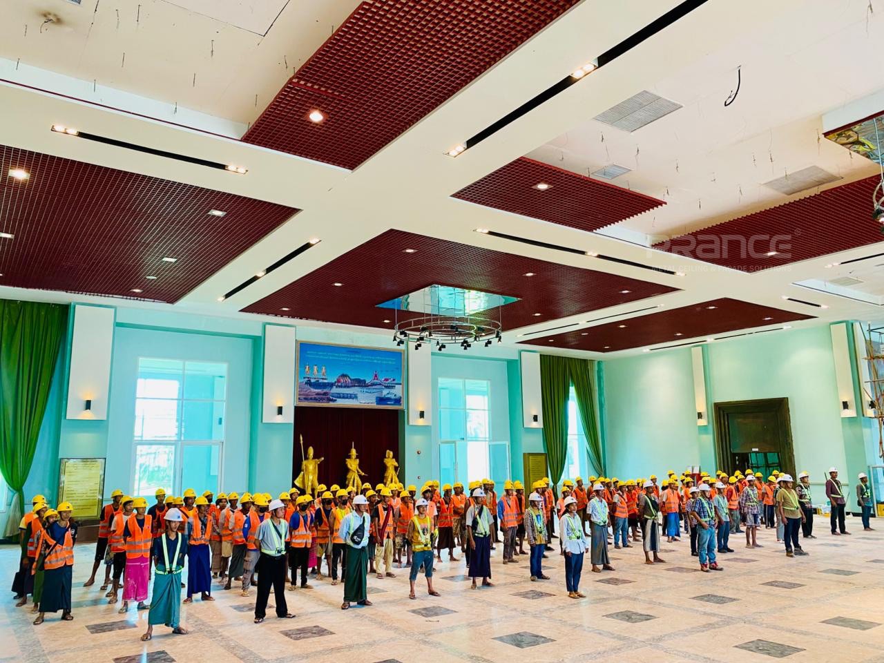 Myanmar Mandalay Government Building Aluminum Open-Cell Ceiling Project ...