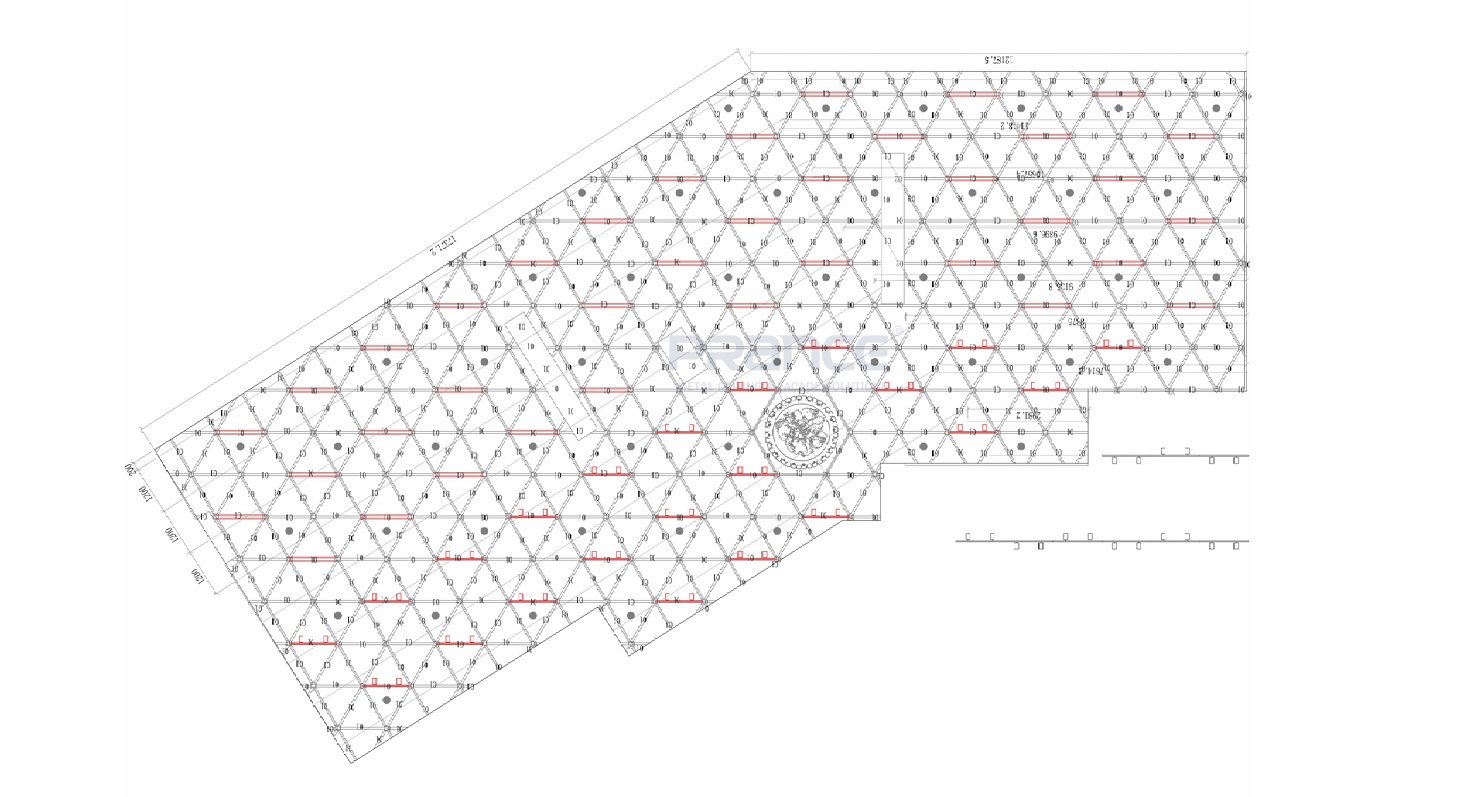 Projek Siling Grid Segitiga Aluminium Pasar Raya Filipina