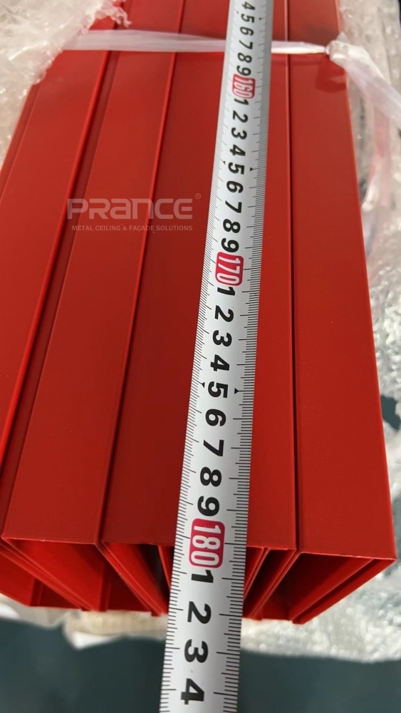 Oman Village Mall Aluminium Red U Baffle Ceiling Project